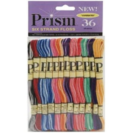 DMC 16157 Prism Six-Strand Floss Pack 8 Meters 36-Pkg-Variegated ...