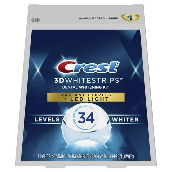 Crest 3D Whitestrips Professional Teeth Whitening Kit, Enamel-Safe, 40 ...