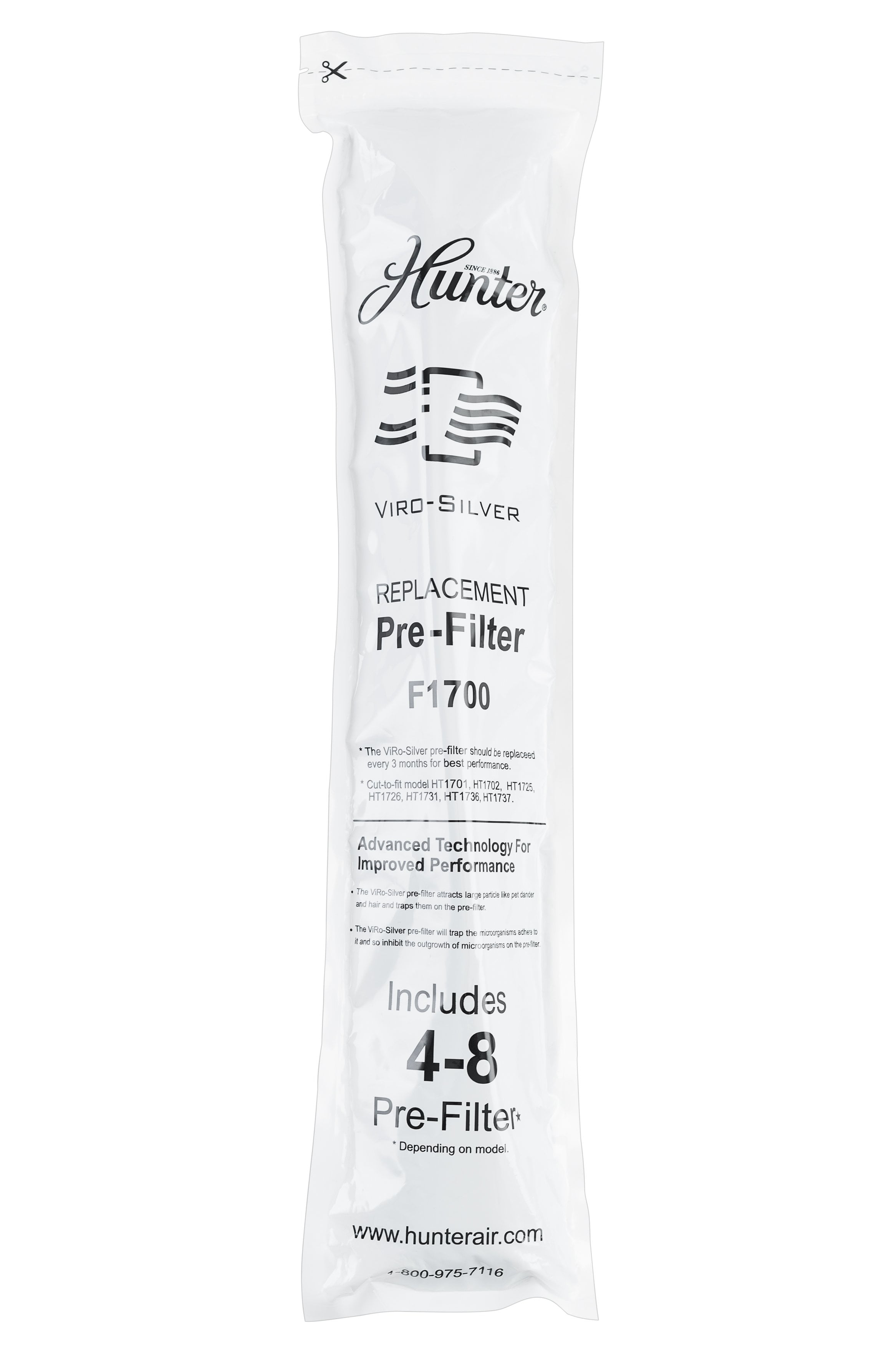 Hunter F1700 Viro-Silver Universal Pre-Filter, Uncut (Replaces filter ...