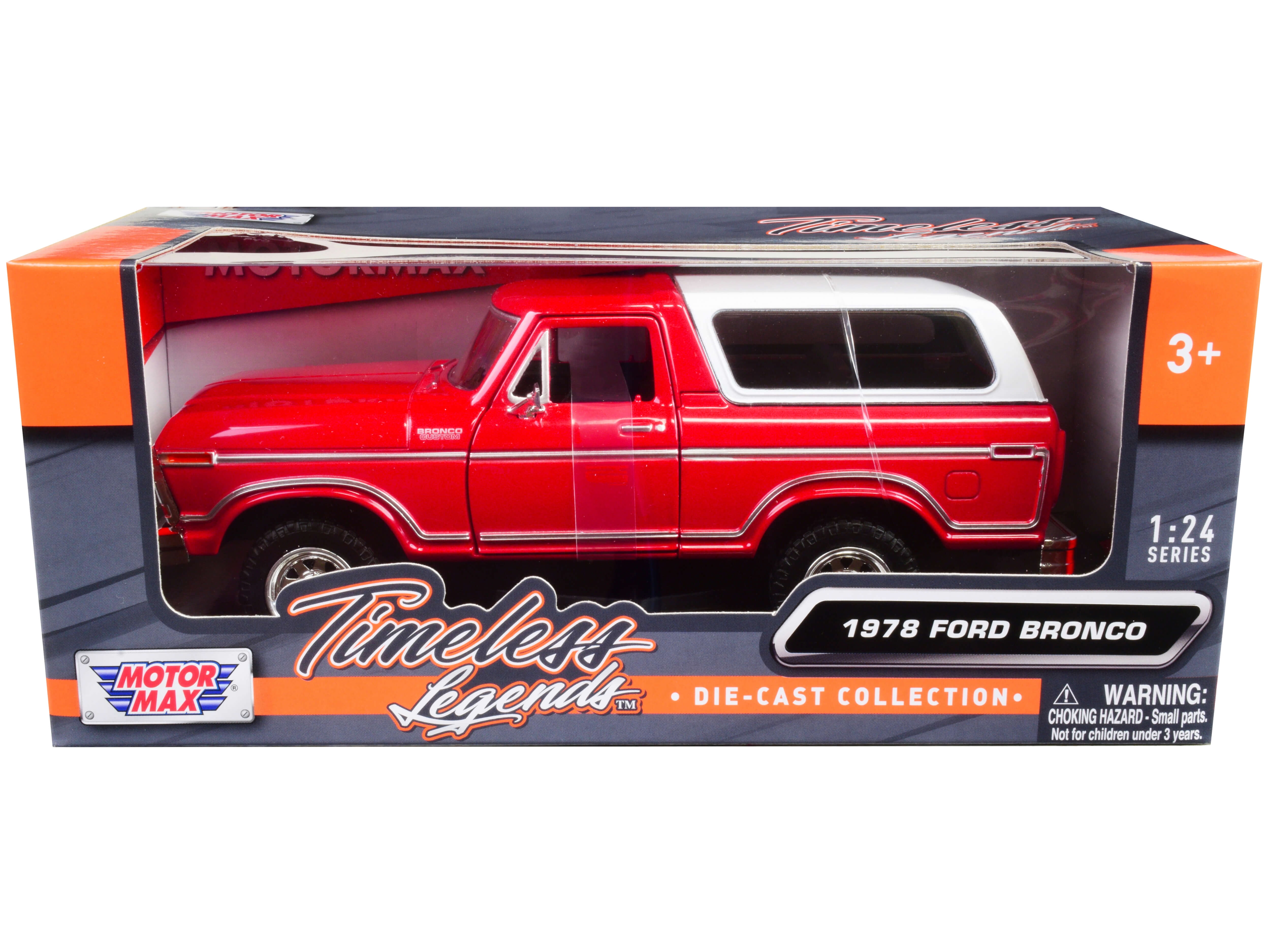 1978 Ford Bronco Custom Red and White "Timeless Legends" Series 1/24 ...