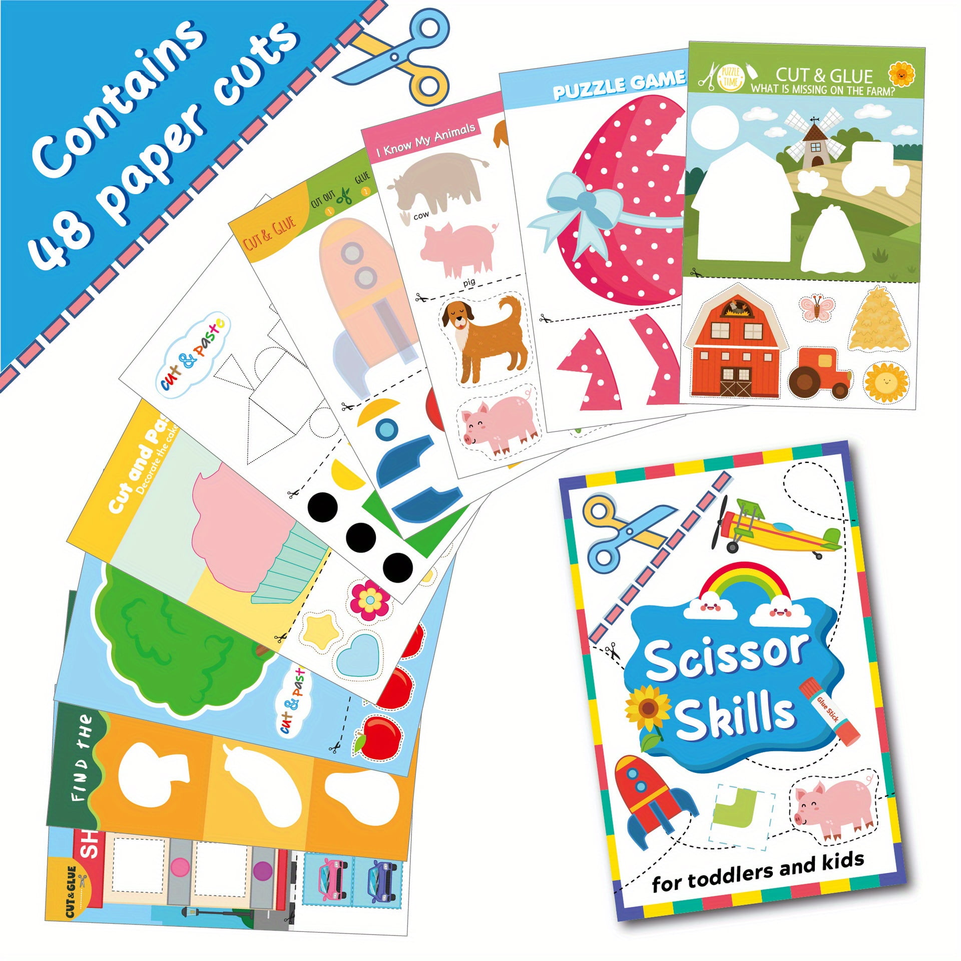 Click here for Snnroo Blue Cartoon-Themed Diy Paper Cutting Book... prices