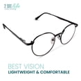 2SeeLife Round Metal Wire Rimmed Reading Glasses for Men & Women ...