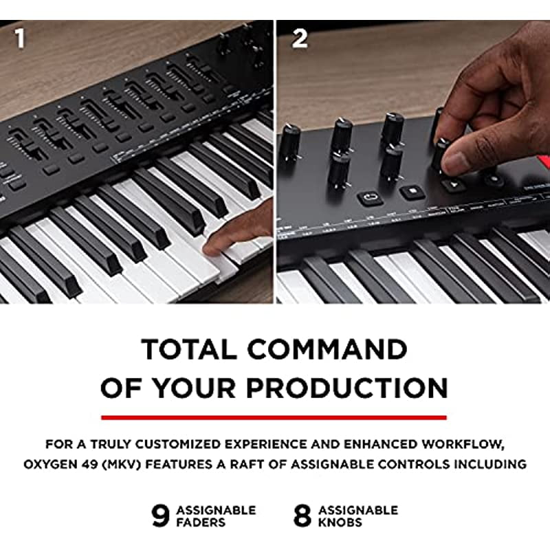 Buy M-Audio Oxygen 49 (MKV) – 49 Key USB MIDI Keyboard Controller With ...