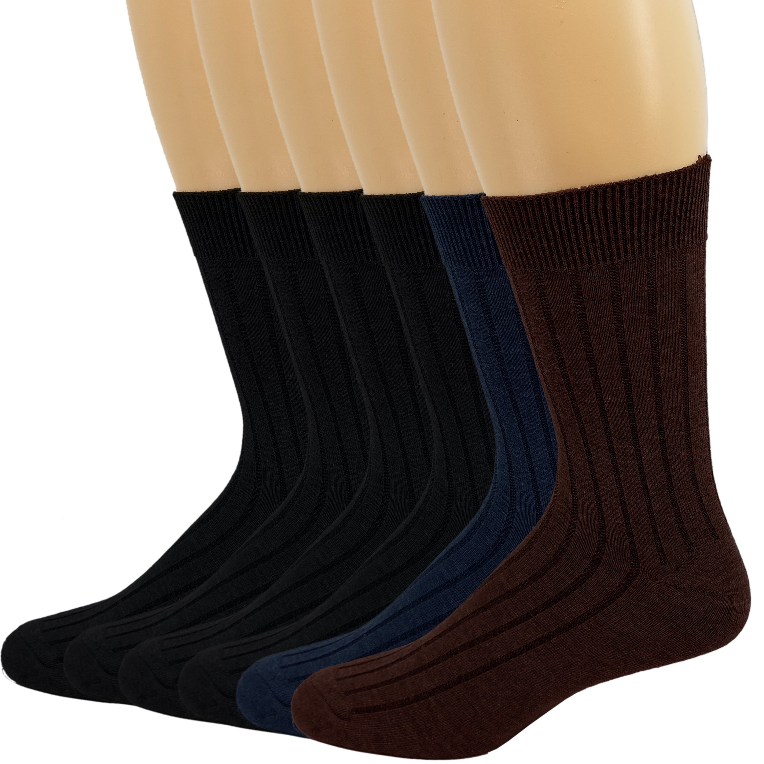 Debra Weitzner Dress Socks for Men Ribbed Style Crew Socks Cotton Socks ...