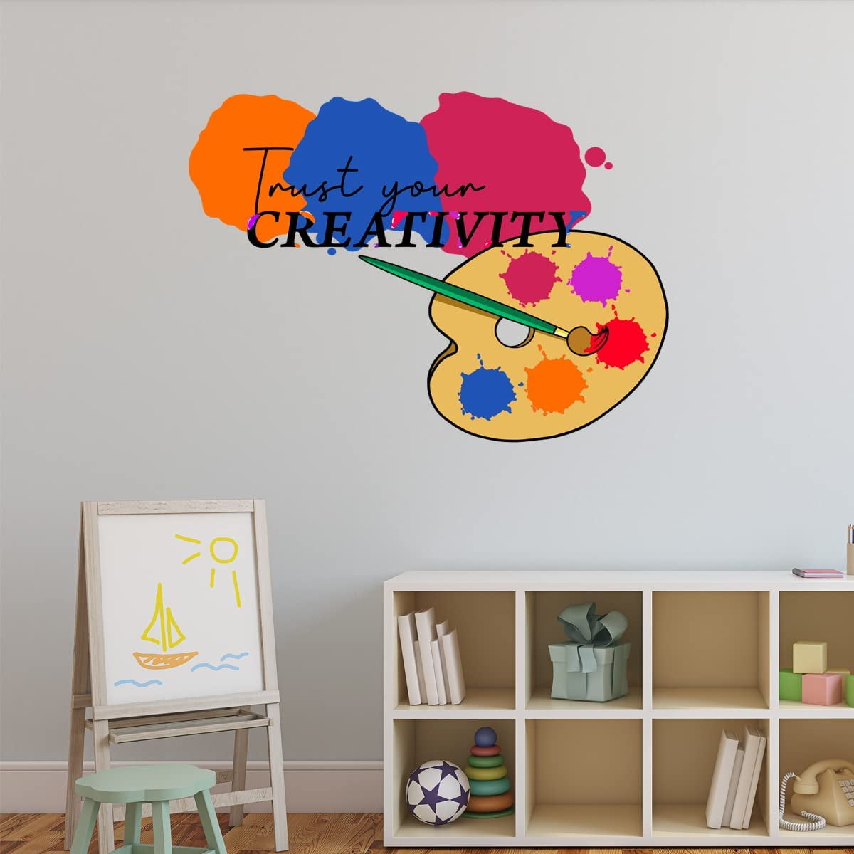 VWAQ Trust Your Creativity Wall Decal Peel and Stick Kids Room Artist ...