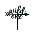 Wild One Arrow Birthday Cake Topper Tribal Birthday Party Black Acrylic ...