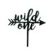 Wild One Arrow Birthday Cake Topper Tribal Birthday Party Black Acrylic ...