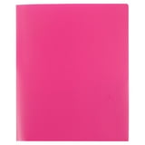 JAM Paper Heavy Duty Plastic Two Pocket Presentation Folders, Fuchsia ...