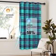 Blue and Pink Checkered Pattern Blackout Curtains,Triple Weaved Fabric ...