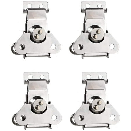 4Pcs Padlockable Steel Spring Loaded Butterfly Twist Latch and Keeper ...
