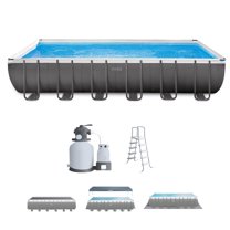 Intex Ultra XTR 24'x12' Rectangular Frame Pool Set + Easy Setup Pump ...