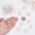 12 Pairs 2 Colors 201 Stainless Steel Hoop Earrings for Women with 304 ...
