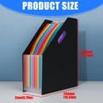 12 Pockets Expandable File Storage Stand Slanted Opening Plastic ...