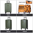 Landisun Collapsible Carry-on Luggage, Hardshell 20 inch Travel Luggage ...