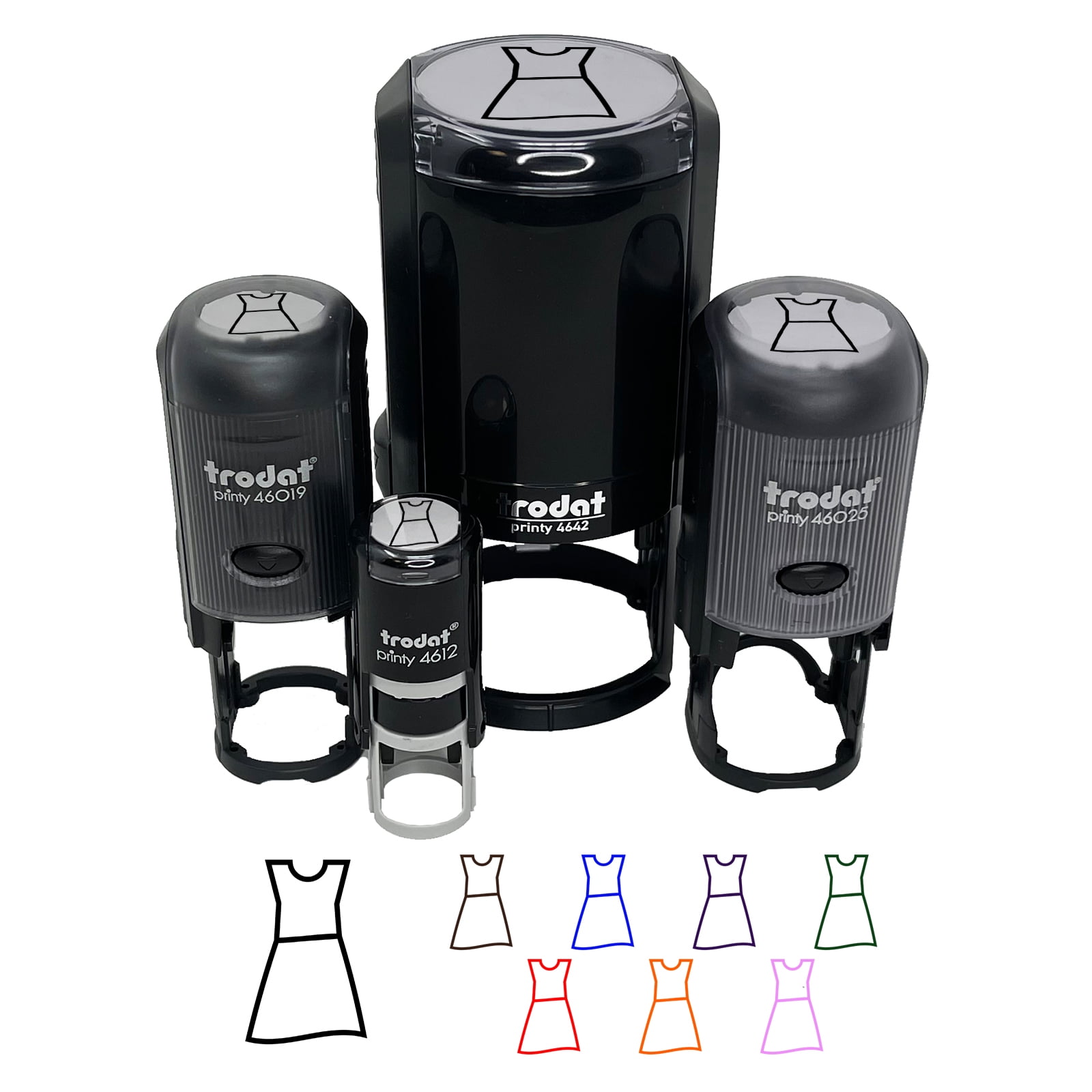 Dress Icon Clothes Fashion Self-Inking Rubber Stamp Ink Stamper - Sky ...