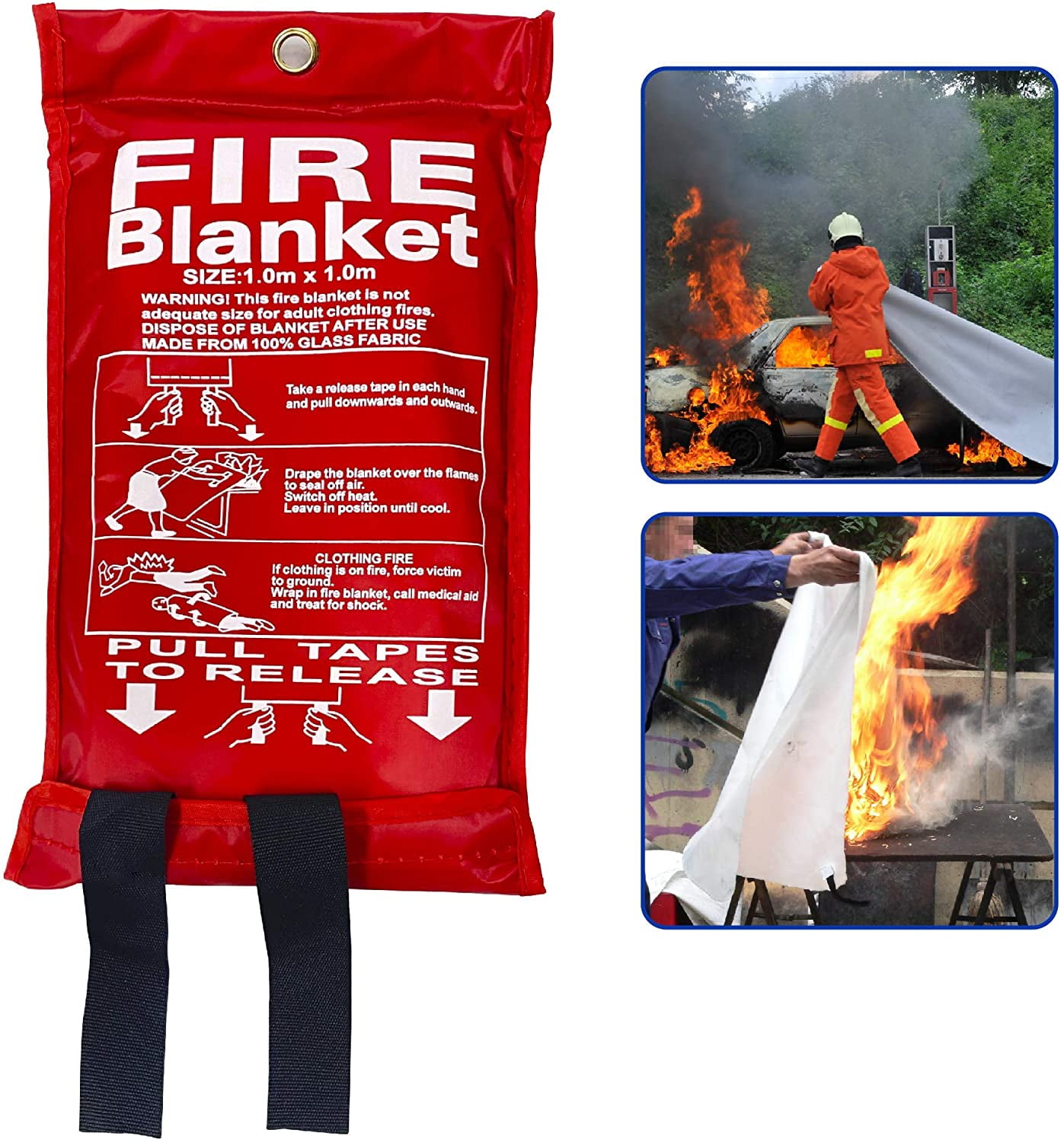 Fire Blanket In Use