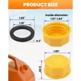 4 PCS Gallon Gas Can Caps, 5 Gallon Coarse Thread Gas Lid for Gasoline ...