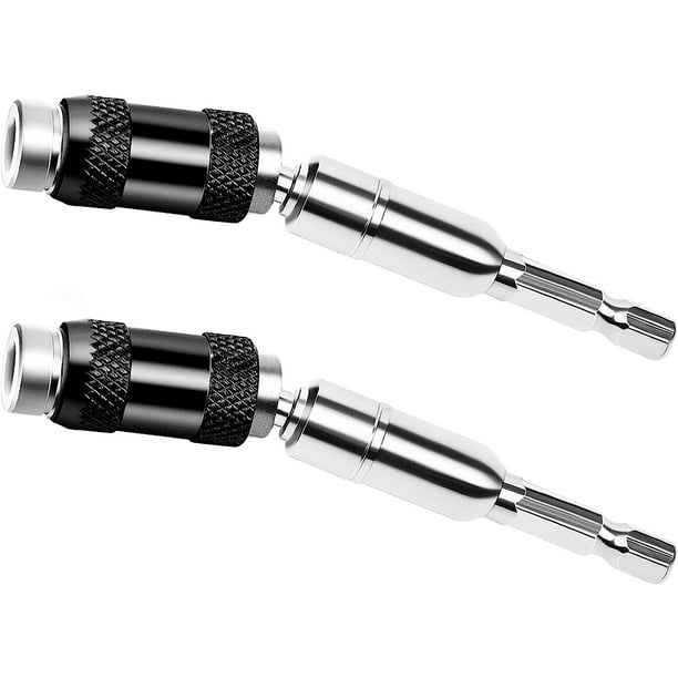 2 Pack Magnetic Swiveling Bit Tip Holder, 1/4" Pivot Drill Bit Holder ...