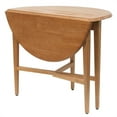 Winsome Hannah Double Drop Leaf Round Dining Table, 41.97" diam ...