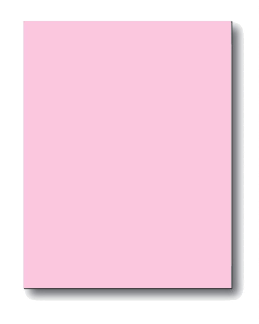Letter-Size Posting Sheets w Adh Strip, 8.5"x 11" Pink 67-lb Vellum ...