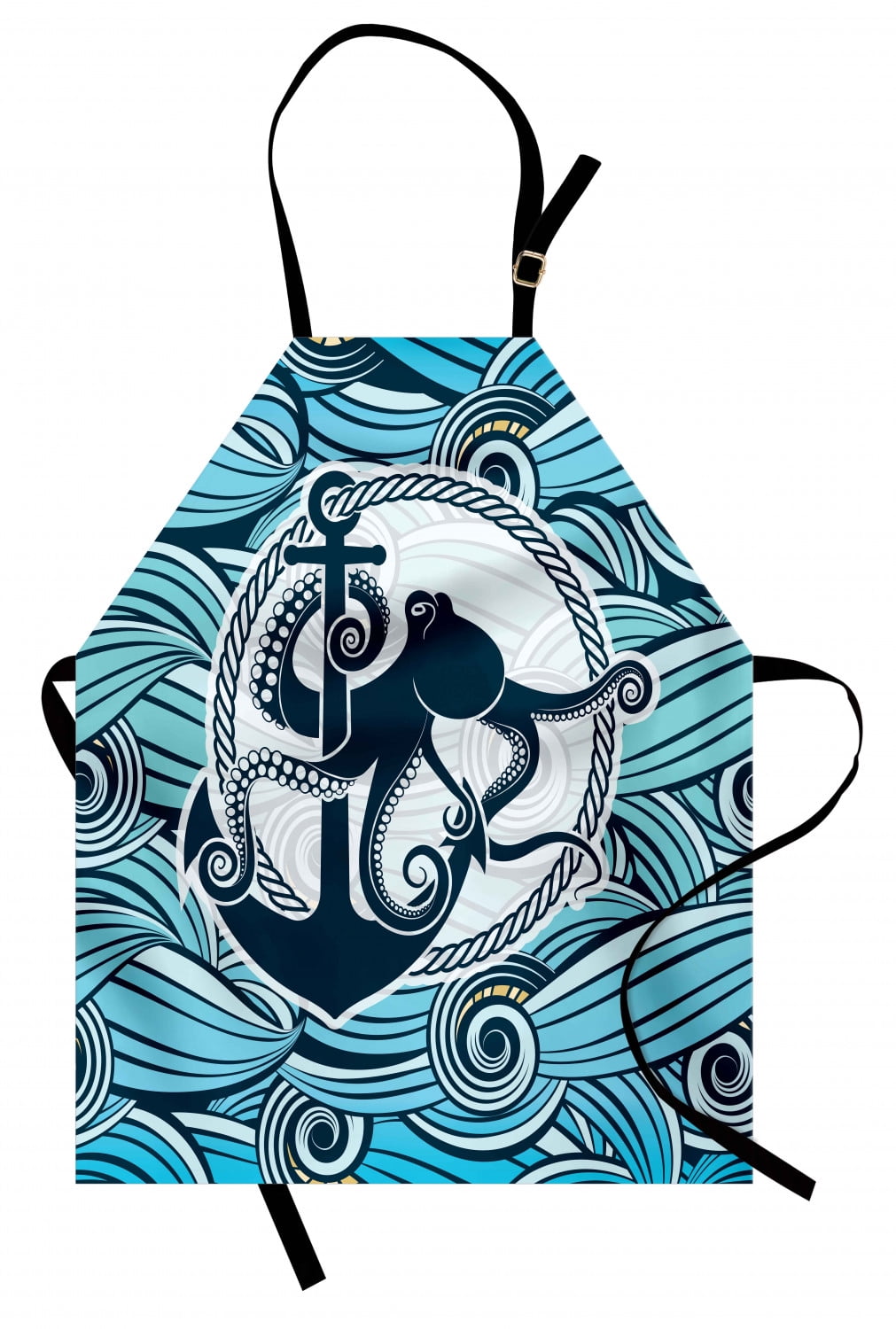 Octopus Apron Symbol of Octopus Against the Background of Stylized Sea ...
