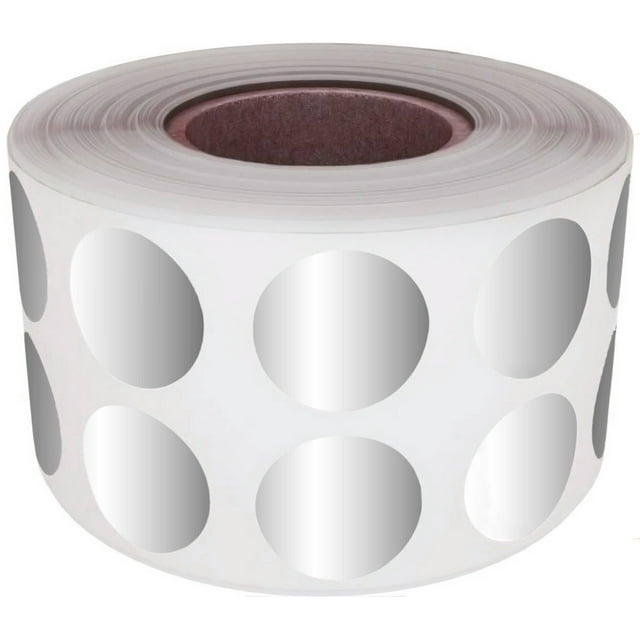 Royal Green Metallic Stickers 1/2 inch Silver Label Roll 13mm - 1080 ...
