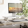 Fenge Dual Monitor Stand Riser, 31.5 inch Long Monitor Stand for Desk ...