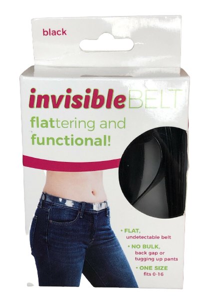 Invisible Belt - Skinny Stretch No Show Belt Black - Walmart.com