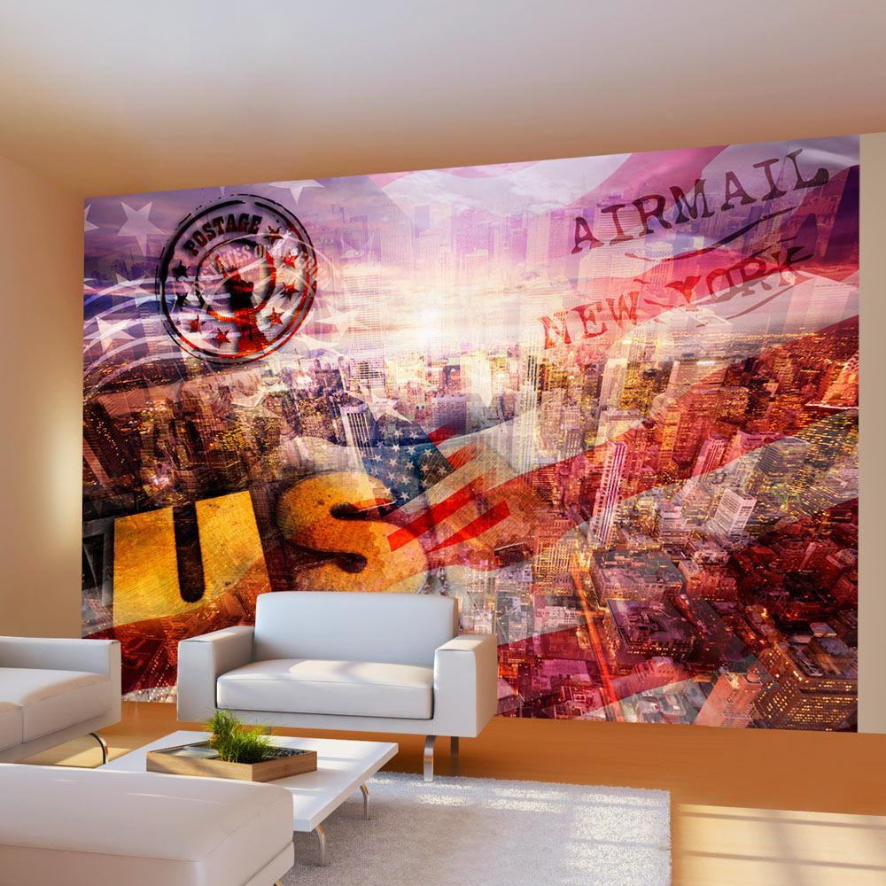 Tiptophomedecor Street Art Wallpaper Wall Mural - New York Postcard ...