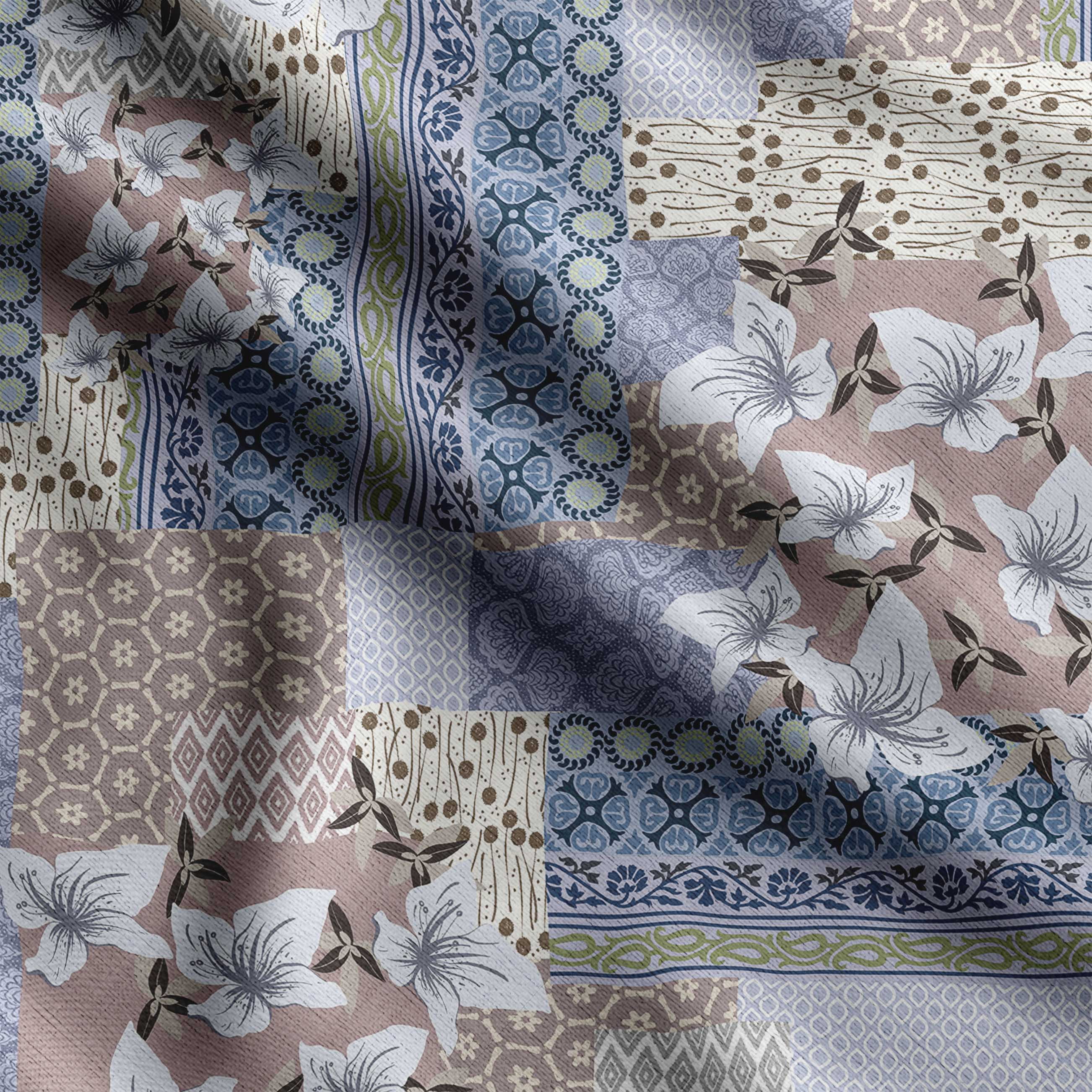 Soimoi Patchwork Print,Cotton Cambric, Quilting Fabric Sold by The Yard ...