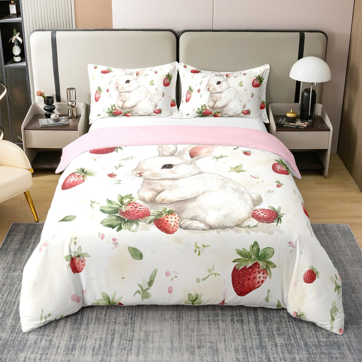 Click here for Erosebridal White Rabbit 100 Cotton Duvet Cover Tw... prices