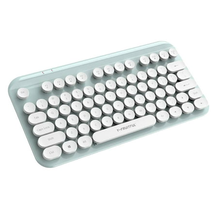 Wire Bluetooth Keyboard, Compact 75 keys Round, Lightweight Keyboard ...