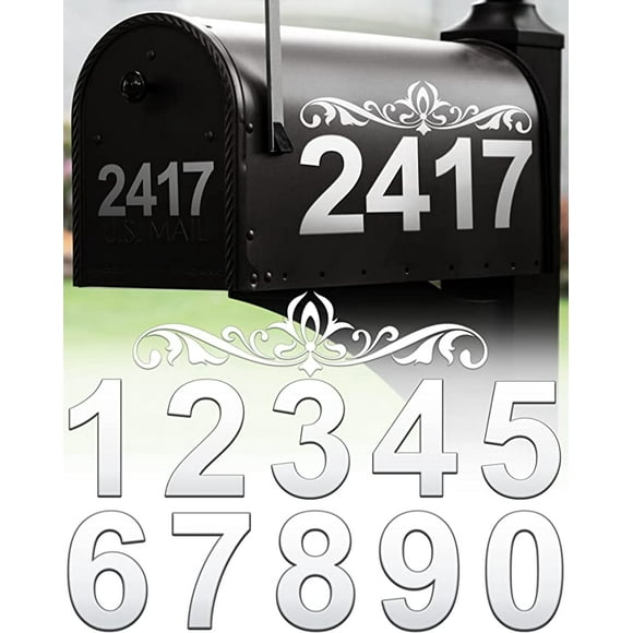 2 Inch White Mailbox Numbers