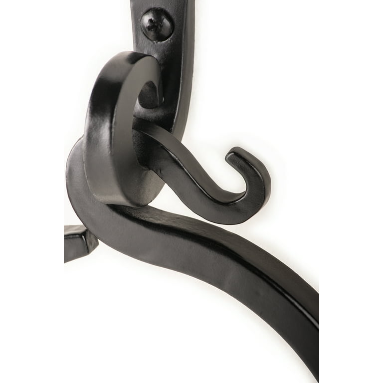 Hand Forged Iron Towel Ring Black