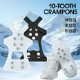 Ice Cleats for Shoes, 10-Tooth Stainless Steel Traction Spikes, Anti ...