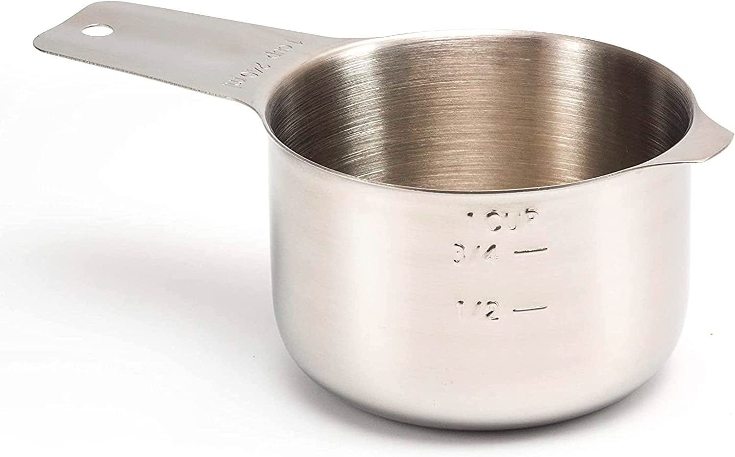 1 Cup Measuring Cup Stainless Steel Metal, Accurate, Engraved Markings ...
