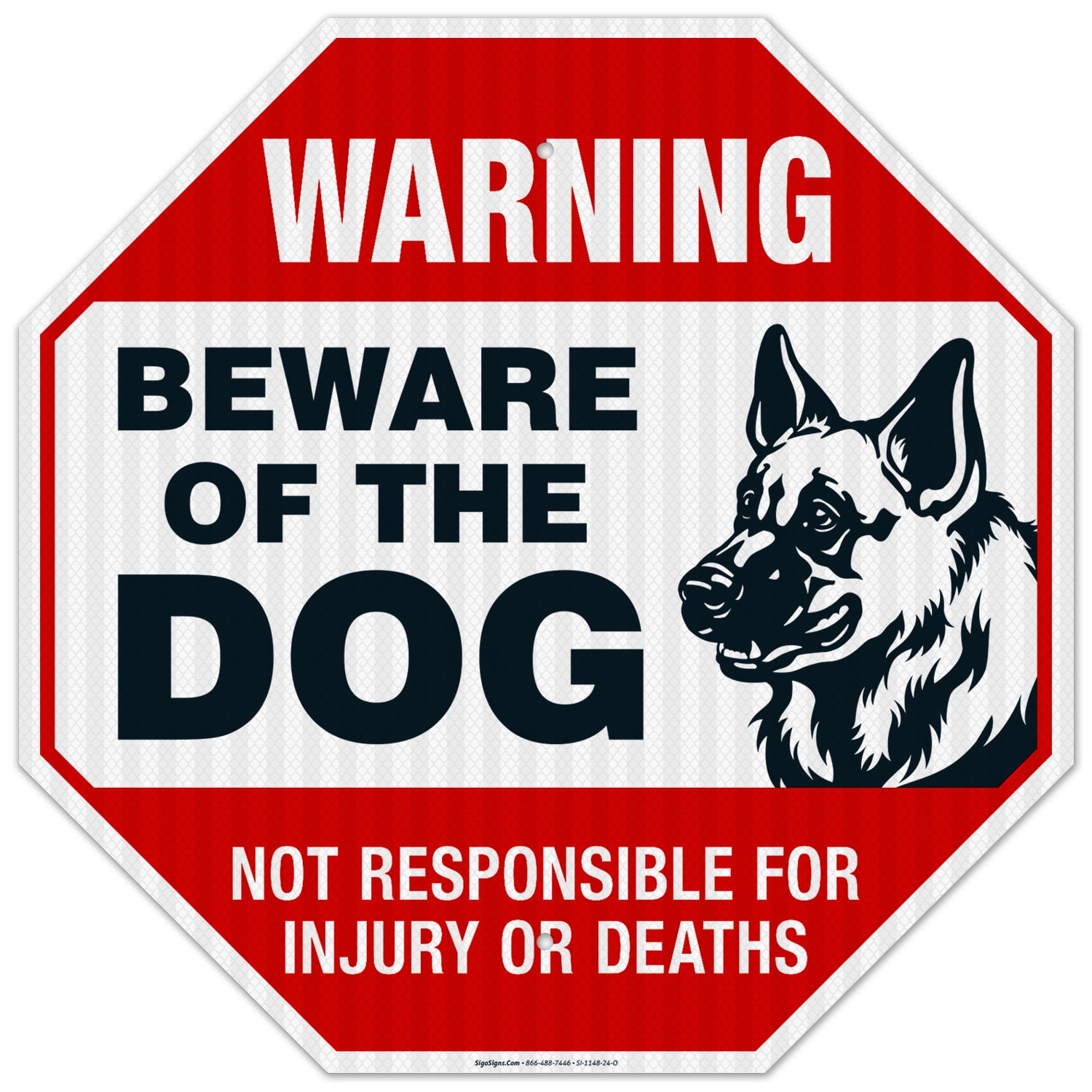 Beware of Dog Sign German Shepherd, Dog Warning Sign, - Walmart.com