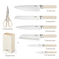 CAROTE 8-Piece Chef Kitchen Knife Set, Stainless Steel Blades ...
