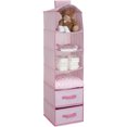 Delta Children 6-Shelf Hanging Storage Unit with 2 Drawers, Barely Pink ...