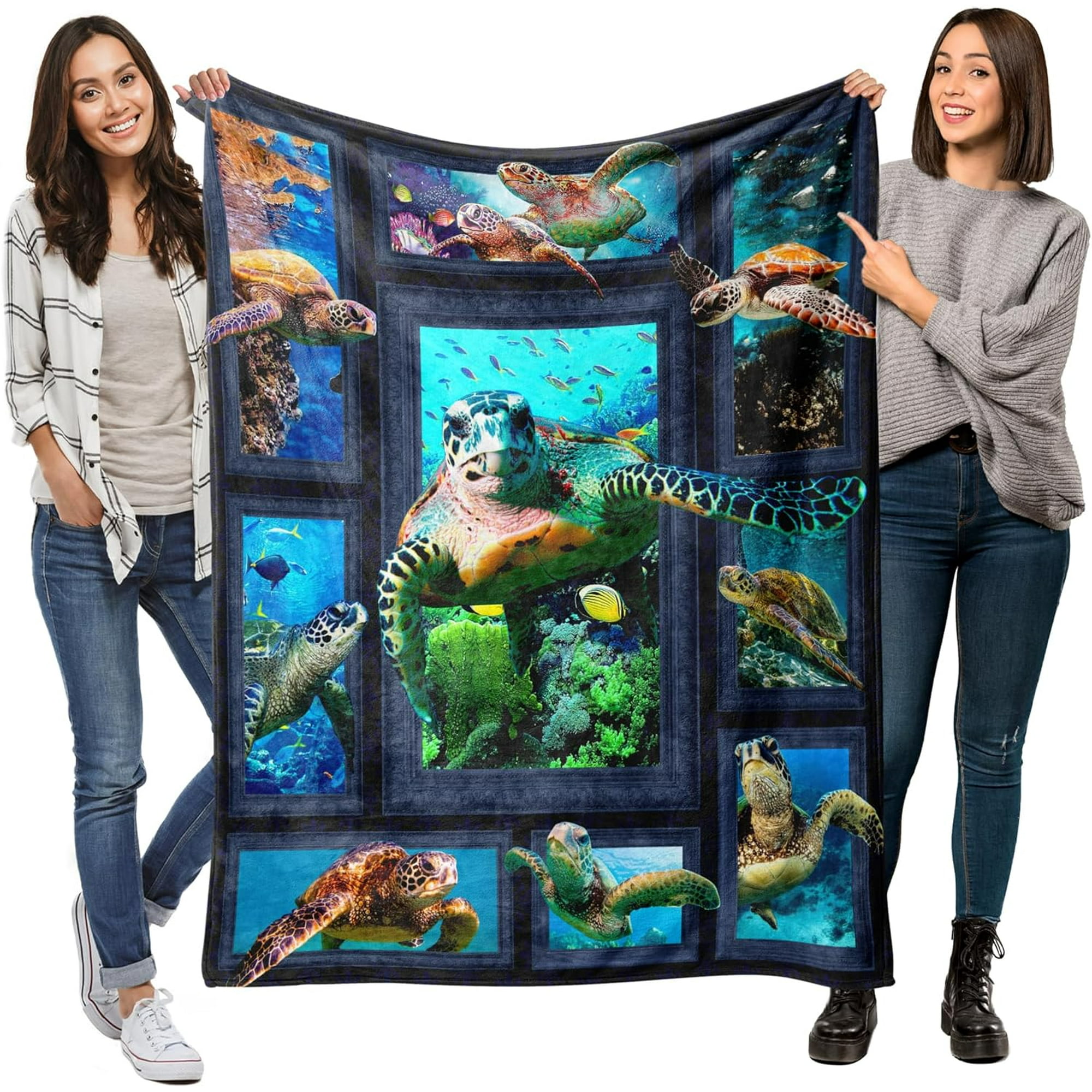 Click here for Mejfjsdjjkkk Sea Turtle Fleece Throw Blanket For W... prices