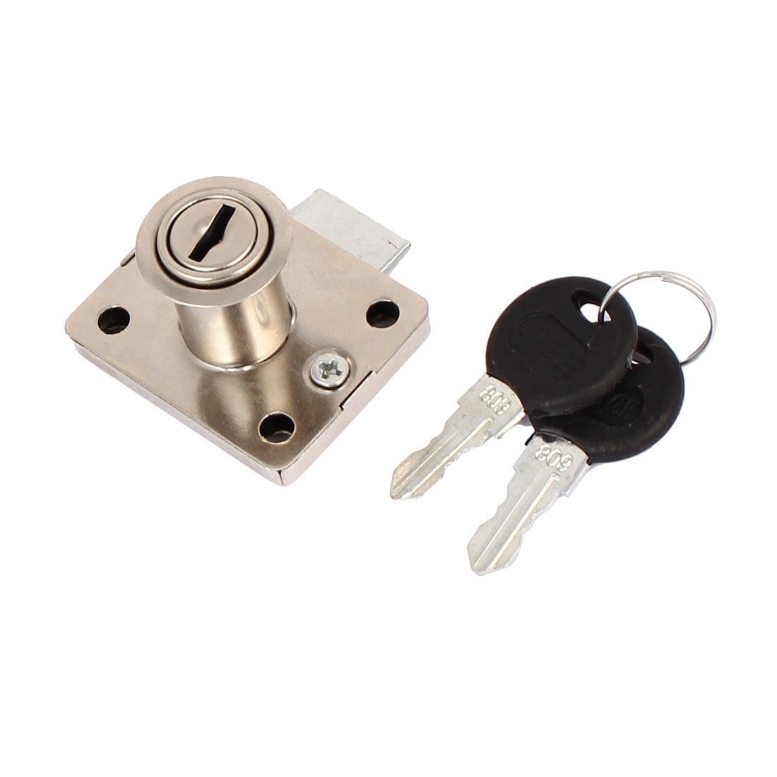 15 x 21mm Dia Cylinder Head Square Plate Cupboard Security Drawer Lock ...