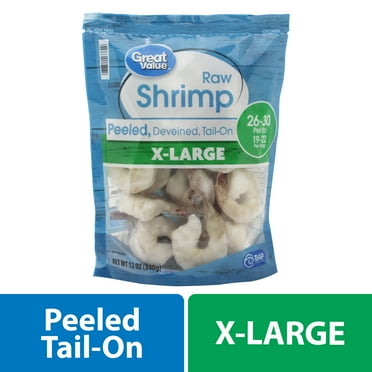 Great Value Frozen Raw Super Colossal Shell-on Tail-on Easy Peel Shrimp ...