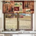 Alishomtll Kitchen Curtains Farmhouse Rustic Country Valance Curtains ...