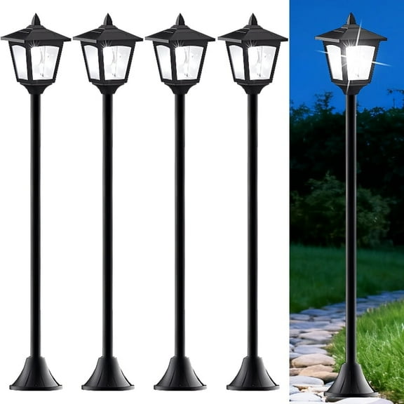 "Pasamic Solar Post Light, Dusk to Dawn Waterproof, Outdoor Garden Pole ...