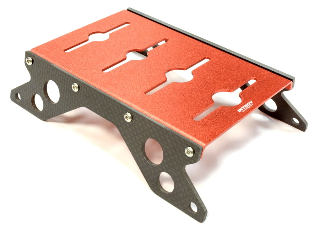 Integy RC Toy Model Hop-ups C25817RED Carbon 40mm Side Plate Car Stand ...
