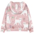 BZSMCE Cartoon Cat Design on Print Hoodie Casual Pullover Sweatshirt ...