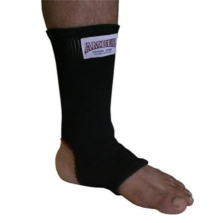 Amber Sports ANKLEW-BR-S Muay Thai Ankle Wraps Black with Red Outline ...
