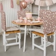 Brown Paw Print Chair Covers Set of 4 Modern Classic Gray White Animal ...