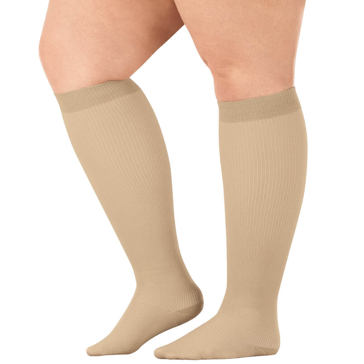 Silver StepsTM Wide Calf Compression Socks 15 20 MmHg Walmart