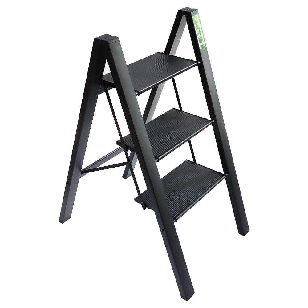 ALL-CARB Aluminum Stool Step Ladder Sturdy Anti-Slip Portable ...